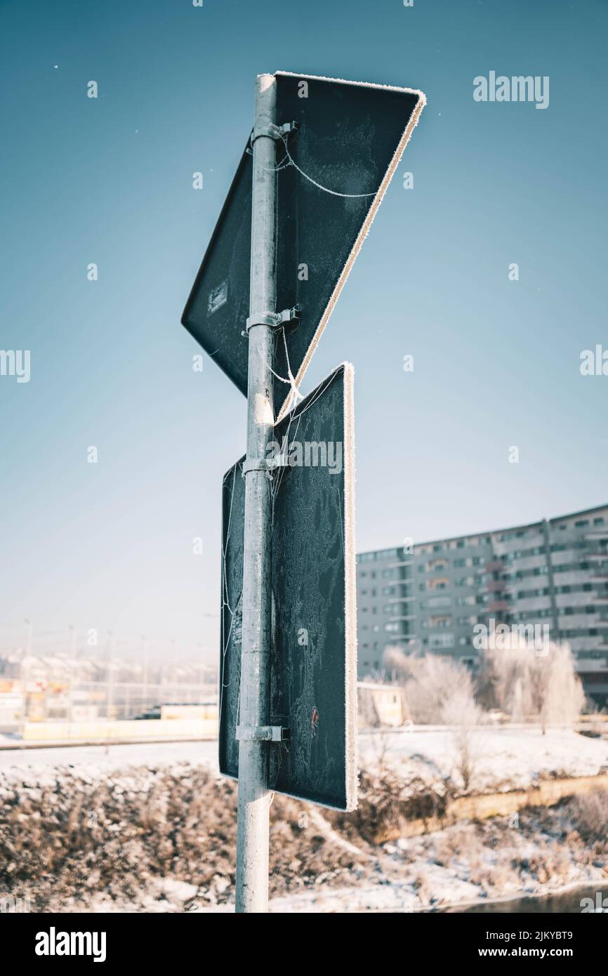 A vertical shot of street sign Stock Photo - Alamy