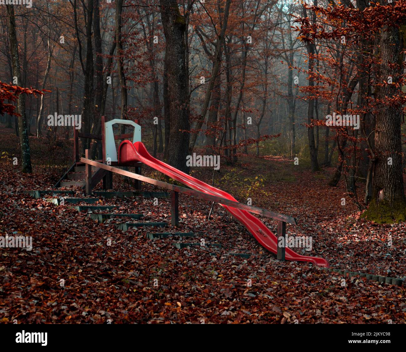 A beautiful shot of a slide in the forest Stock Photo - Alamy