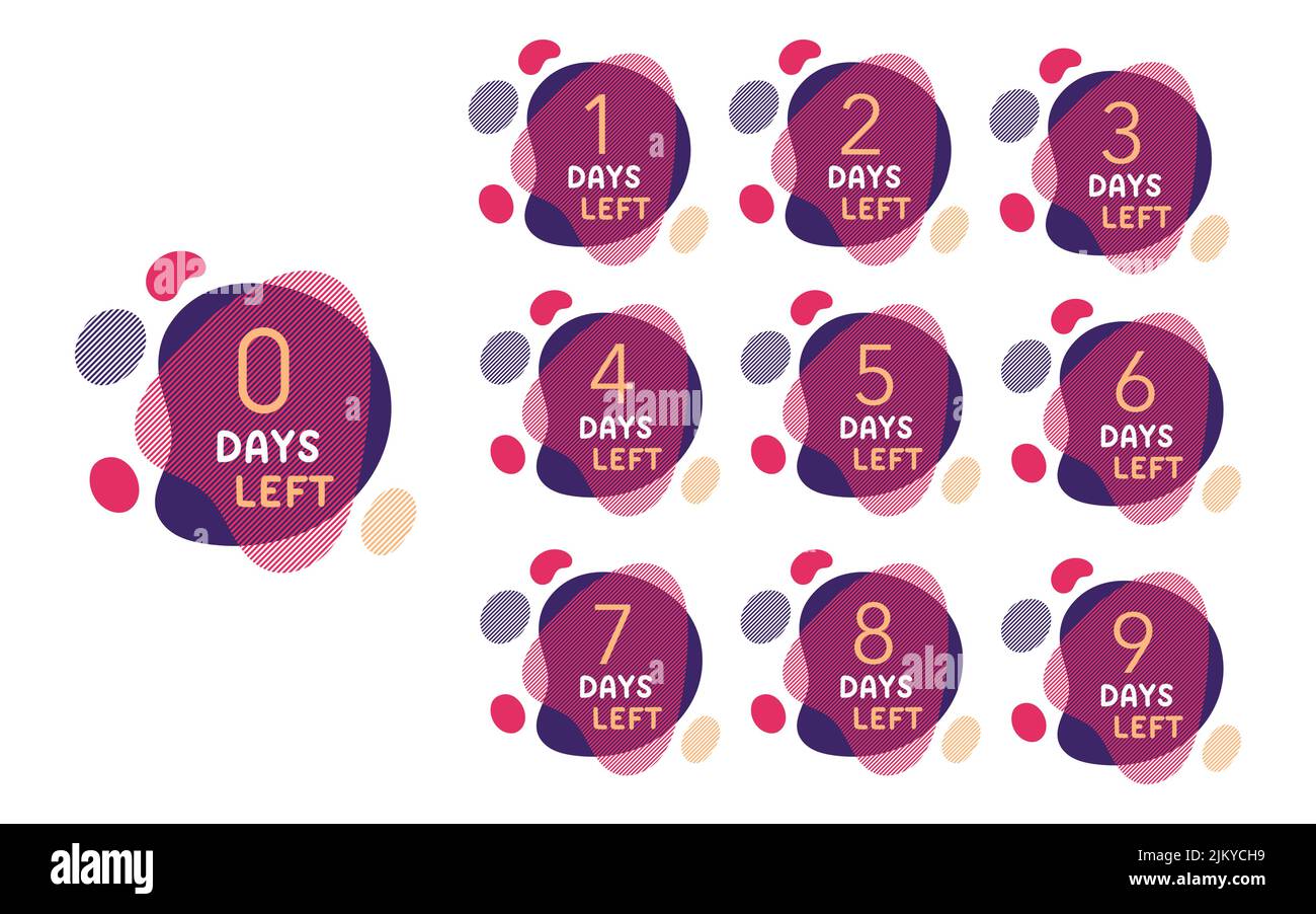 Number days left amoeba liquid design vector Stock Vector Image & Art ...