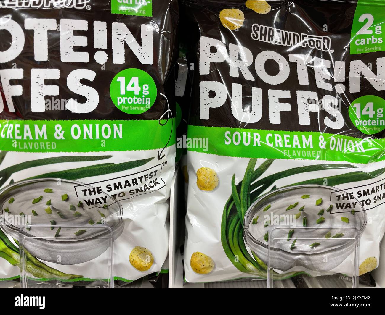 Grovetown, Ga USA - 04 20 22: Snack products on a retail store shelf ...