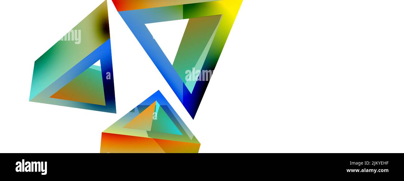3d triangle abstract background. Basic shape technology or business ...