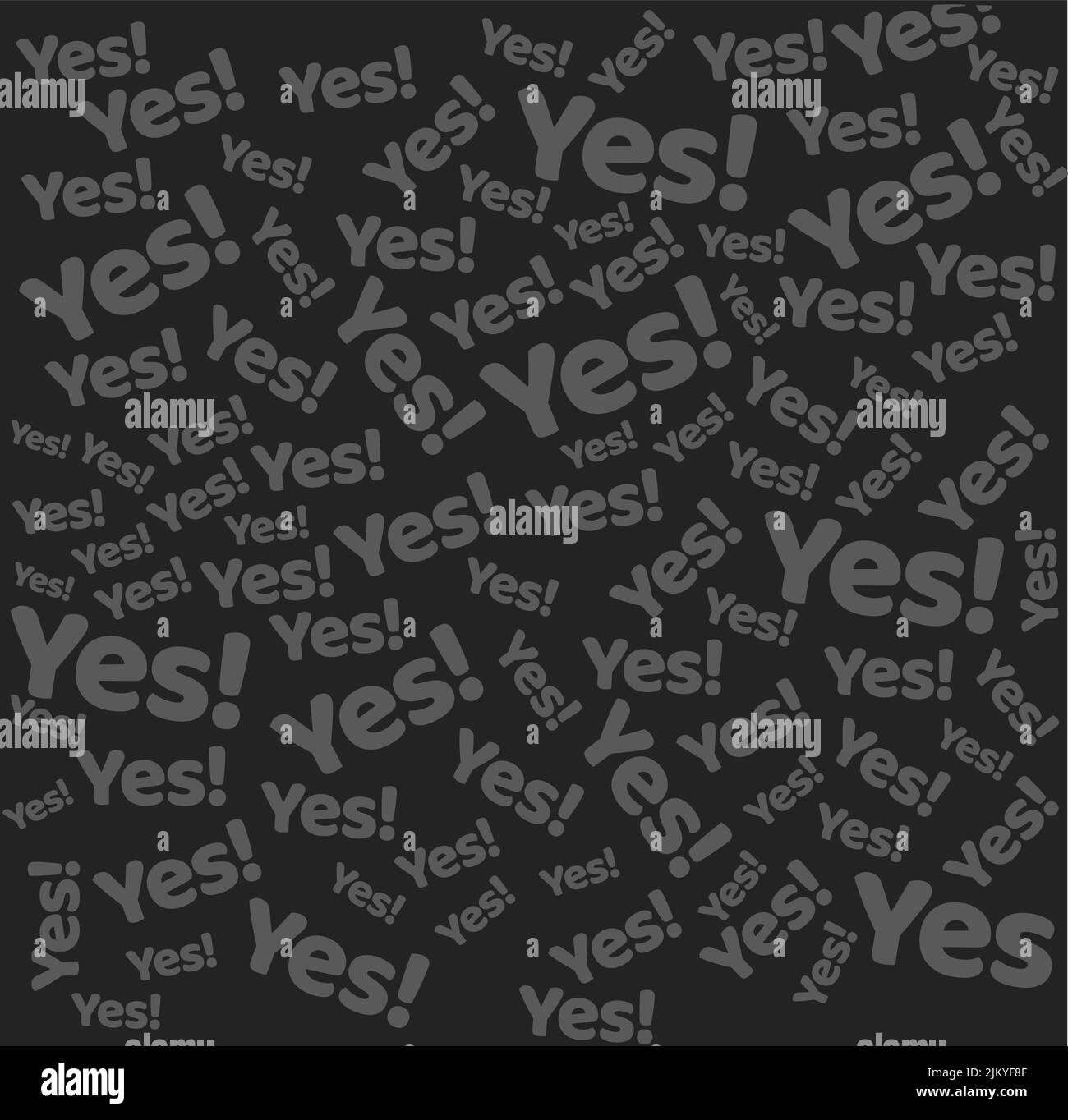 A bunch of YES text isolated on a dark background Stock Vector Image ...