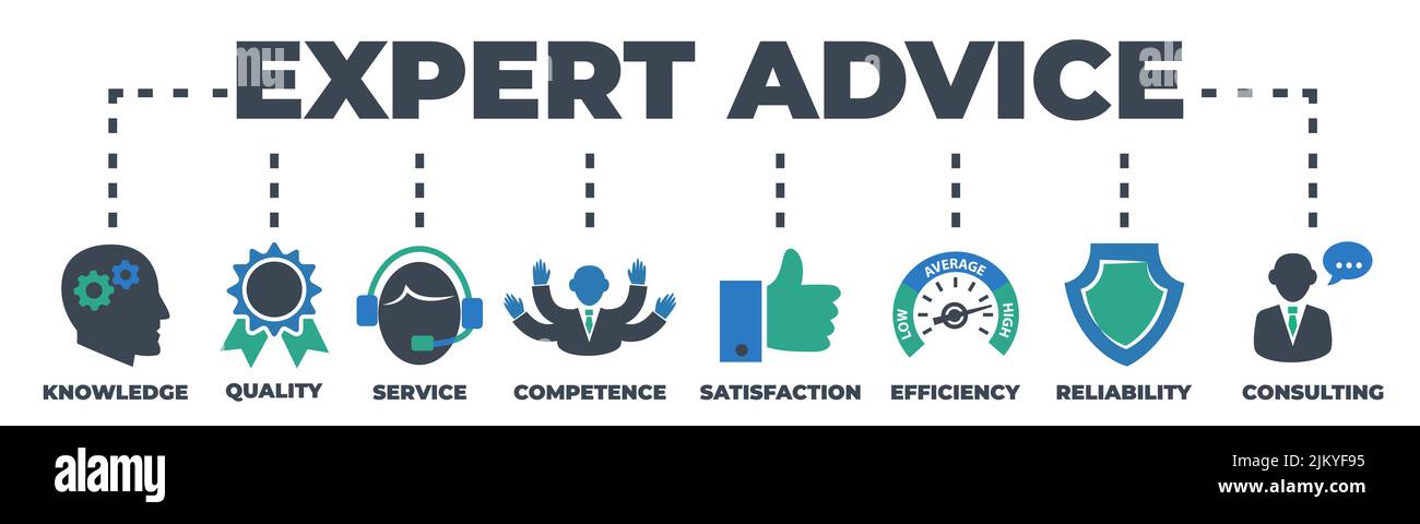 EXPERT ADVICE Concept with icons and signs Stock Vector Image & Art - Alamy