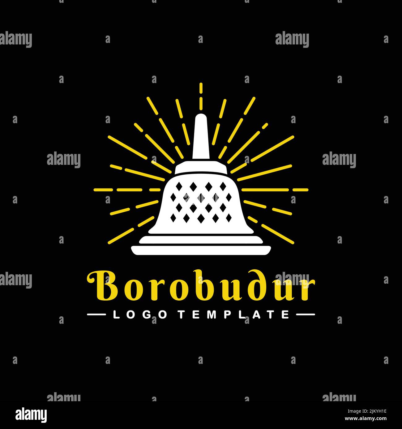 Simple Hindu Temple Stupa Logo Design Vector Stock Vector Image & Art ...