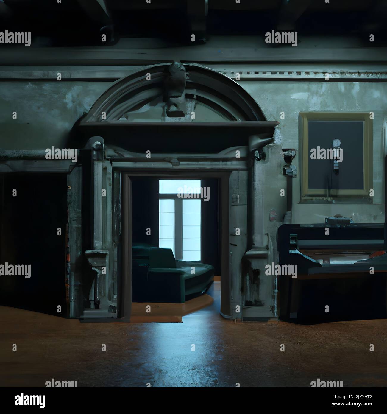 Dark scary gothic haunted house Stock Photo - Alamy