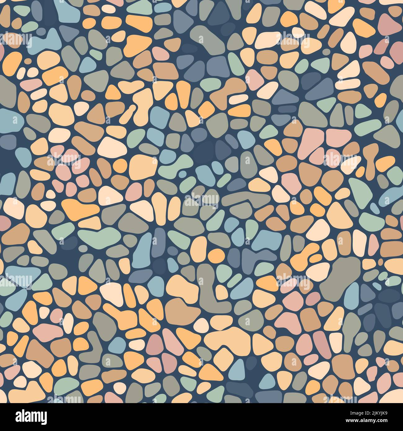 Bright seamless floor pattern of round sea pebbles Stock Vector Image ...