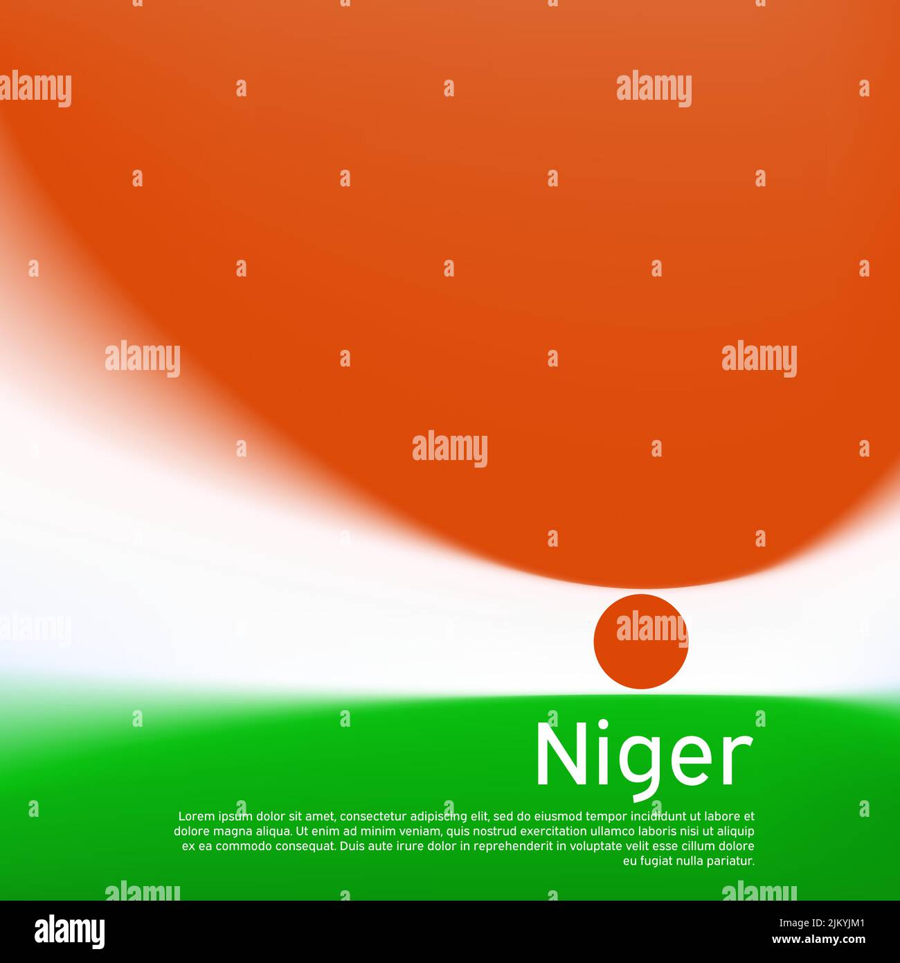 Niger flag background. Blurred pattern in the colors of the nigerian ...