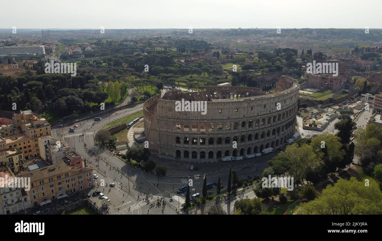Aerial view of the colosseum hi-res stock photography and images - Alamy