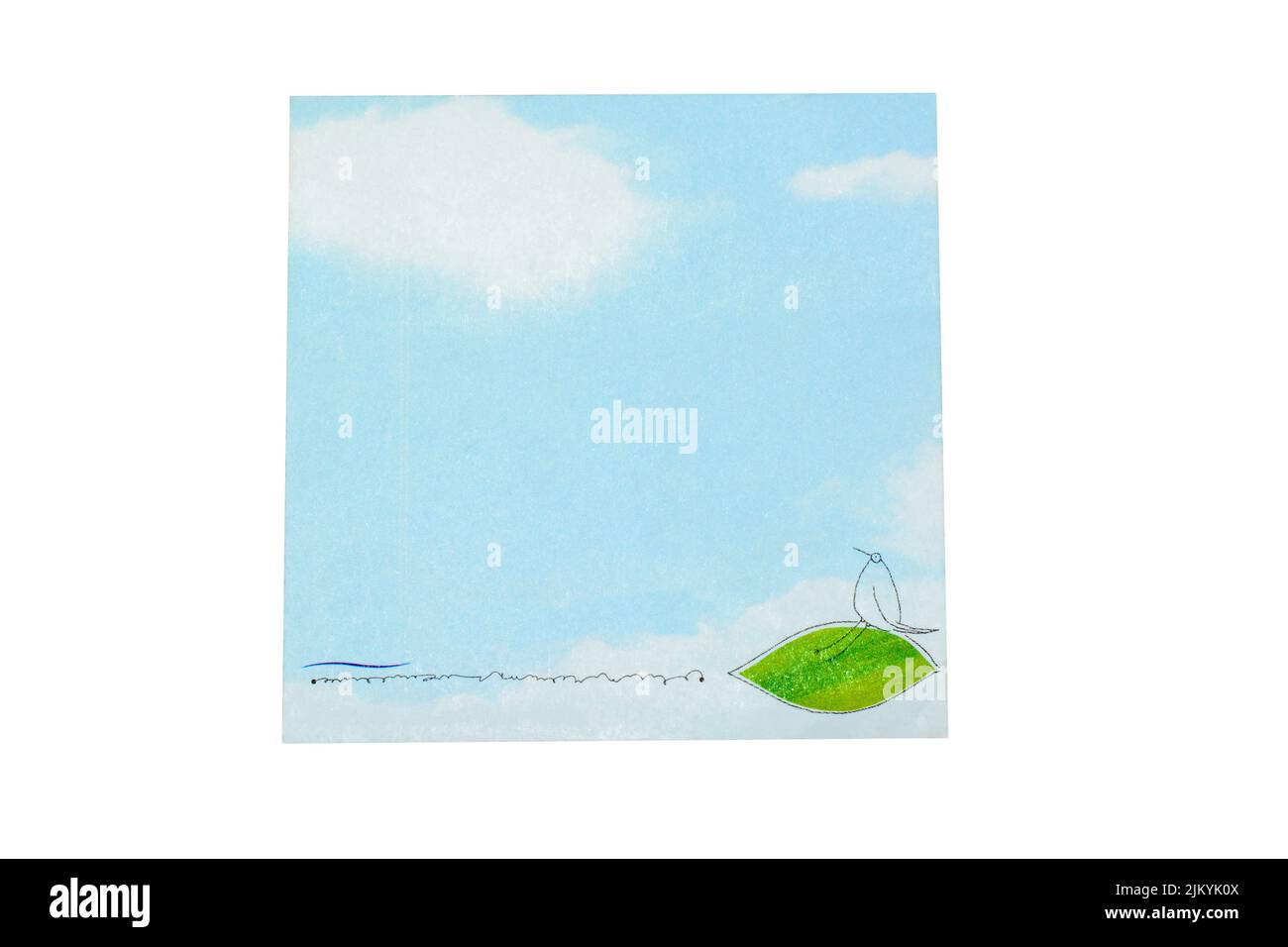 Blank blue post paper Cut Out Stock Images & Pictures - Alamy