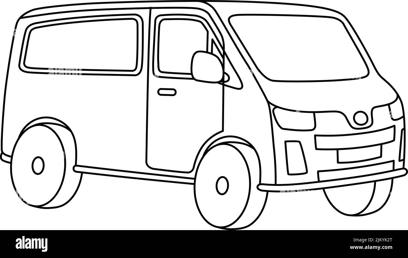 Van line drawing Cut Out Stock Images & Pictures - Alamy