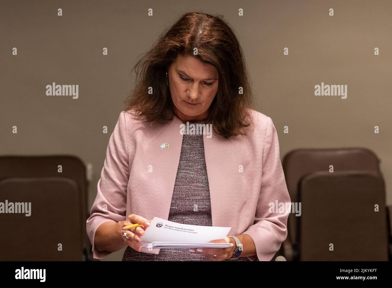New York, NY - August 3, 2022: Minister for Foreign Affairs of Sweden ...
