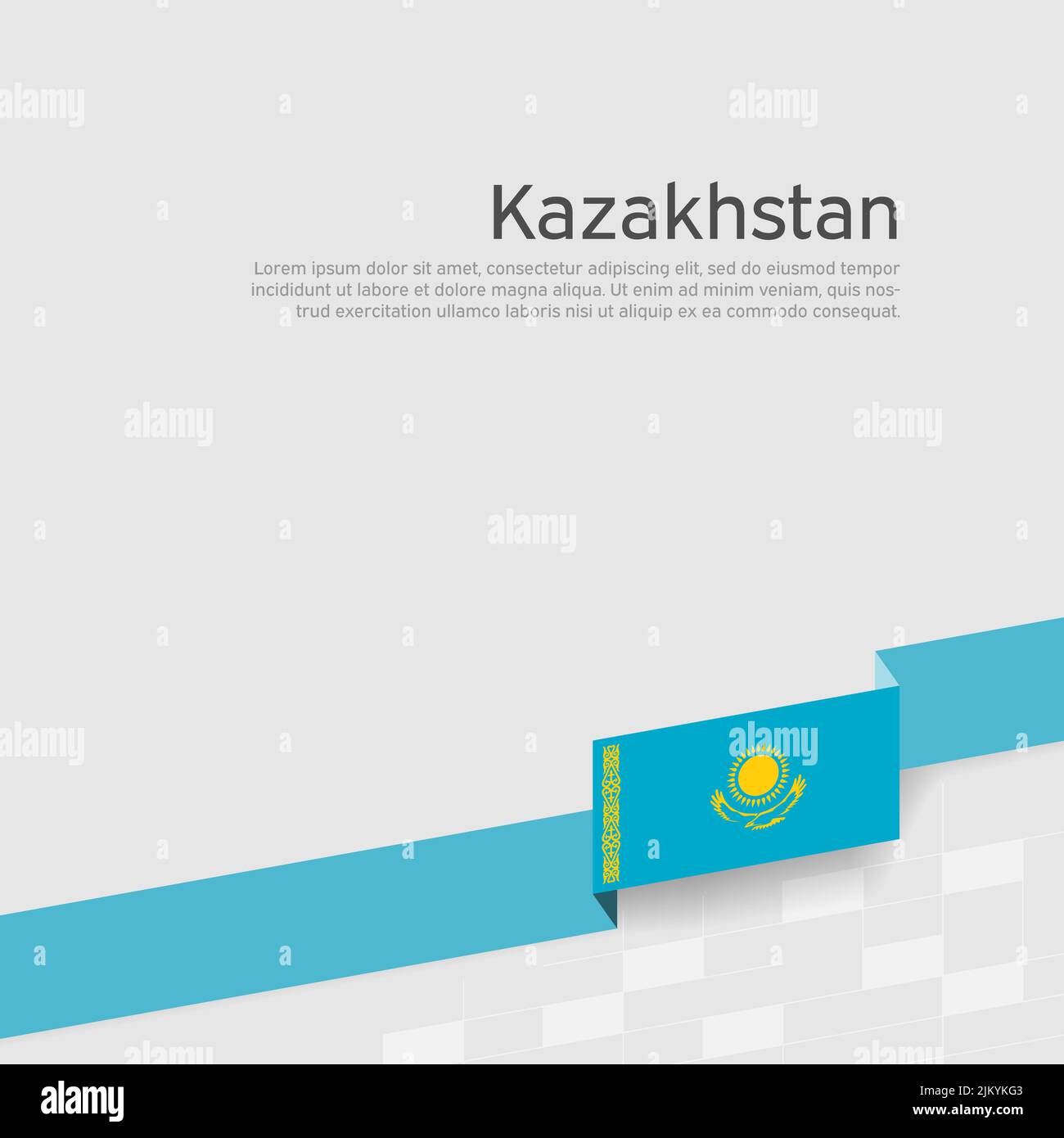 Kazakhstan flag background. State patriotic kazakh banner, cover ...