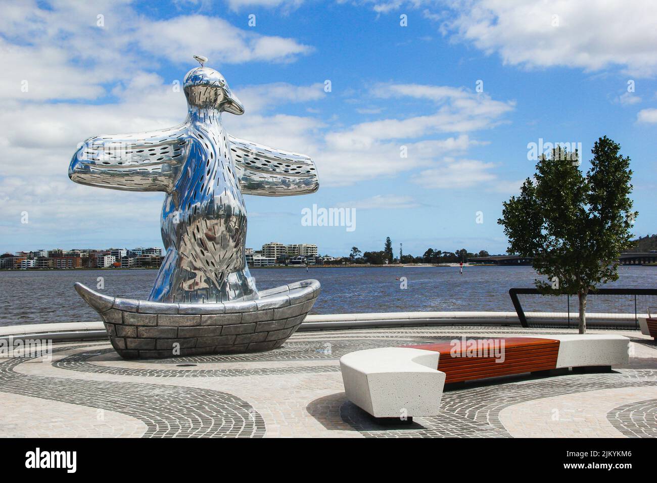 Bird statue in park in Perth Australia Stock Photo - Alamy