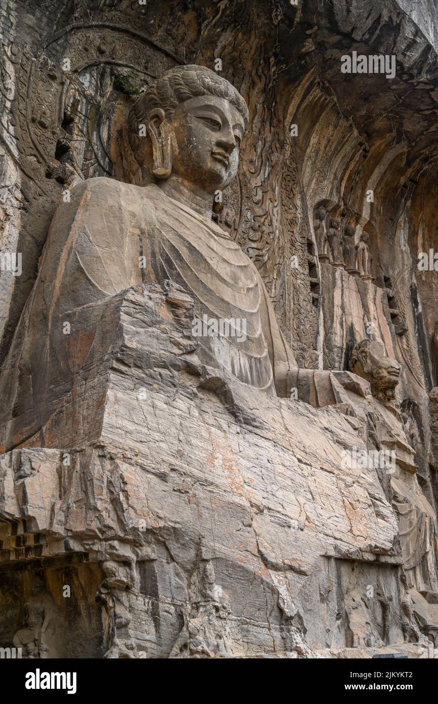 LUOYANG, CHINA - AUGUST 2, 2022 - The Lushena Giant Buddha in the ...