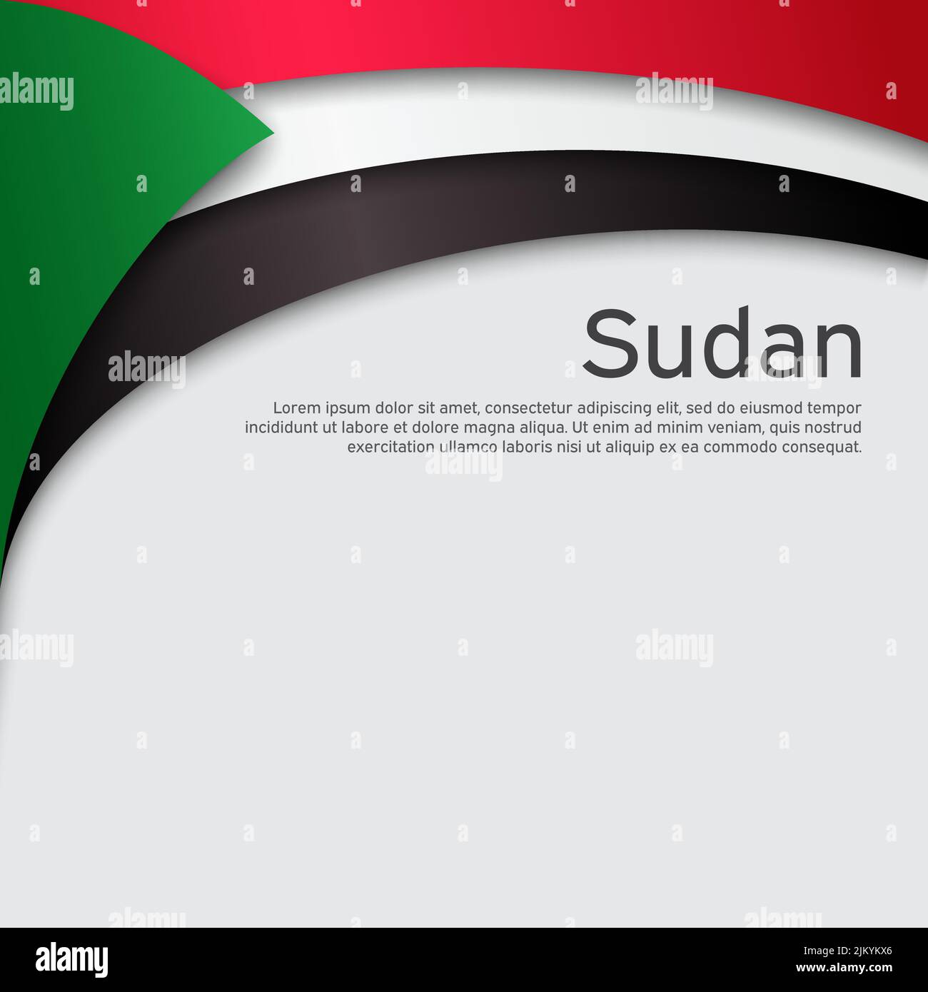 Abstract Waving Sudan Flag National Sudanese Poster Creative