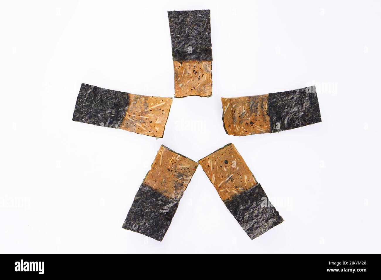 Dried seaweed snacks isolated on a white background Stock Photo - Alamy