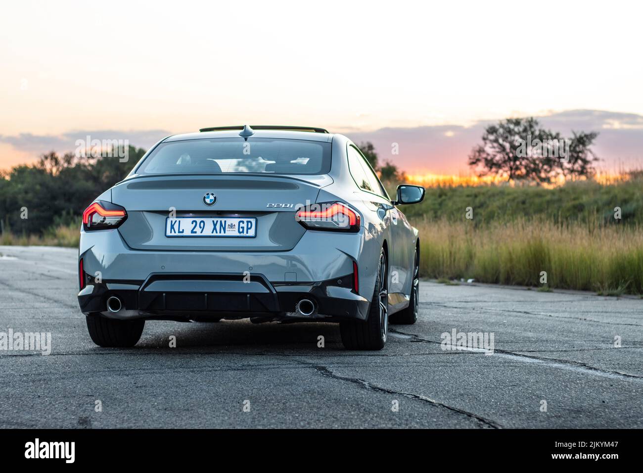 2022 BMW 220i sunset photoshoot Stock Photo - Alamy