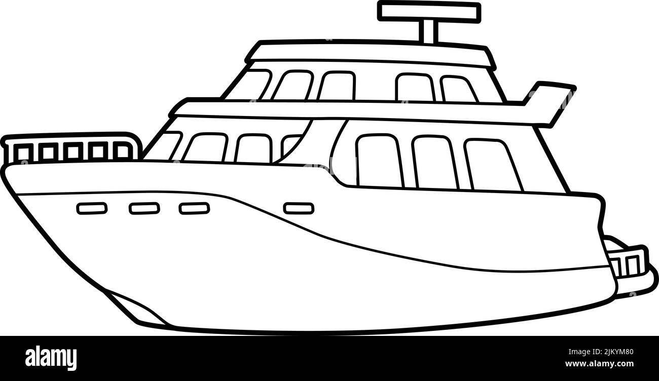 Yacht Vehicles Coloring Page for Kids Stock Vector Image & Art - Alamy