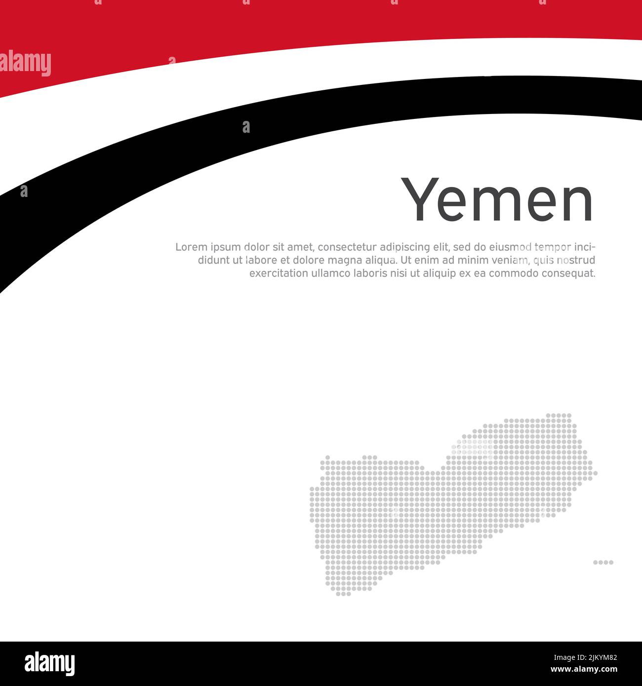 Abstract waving yemen flag and mosaic map. Creative background for ...