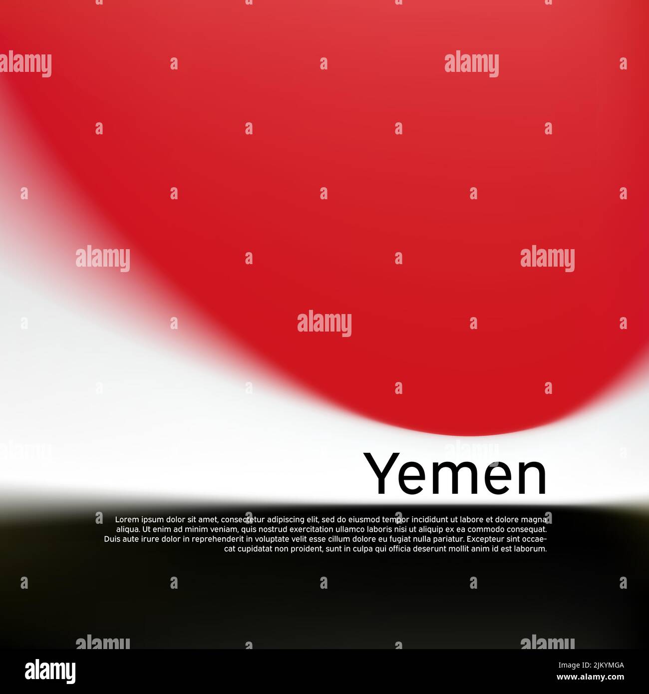 Yemen flag background. Blurred pattern in the colors of the yemeni flag ...