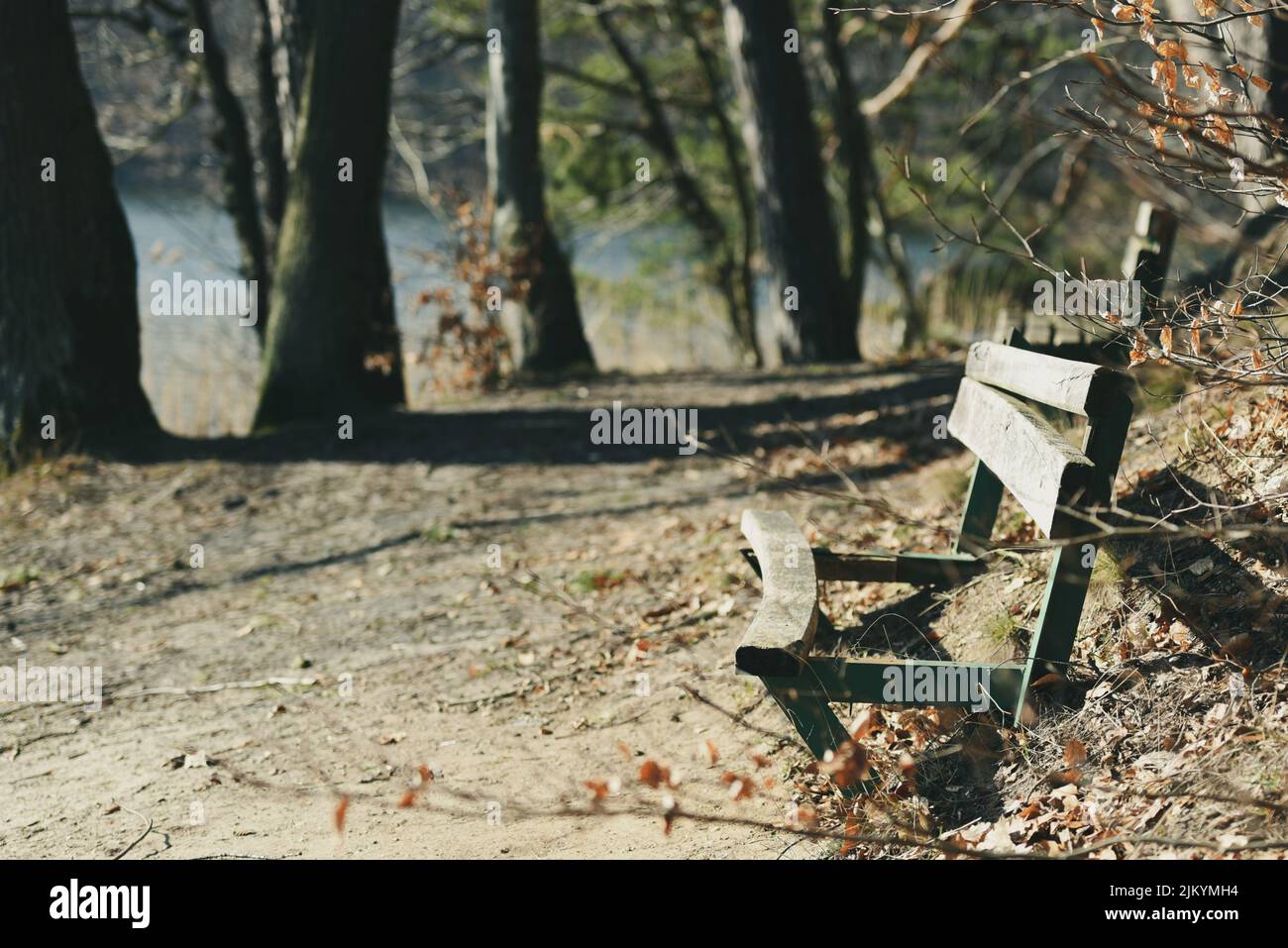 Broken park bench hi-res stock photography and images - Alamy