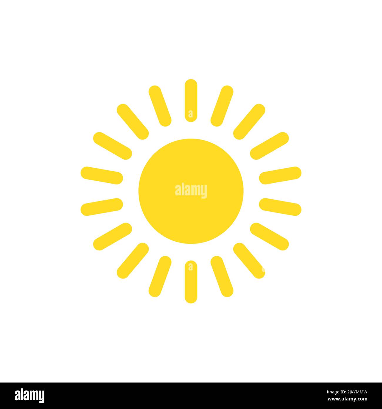 Sun icon vector on white background Stock Vector Image & Art - Alamy