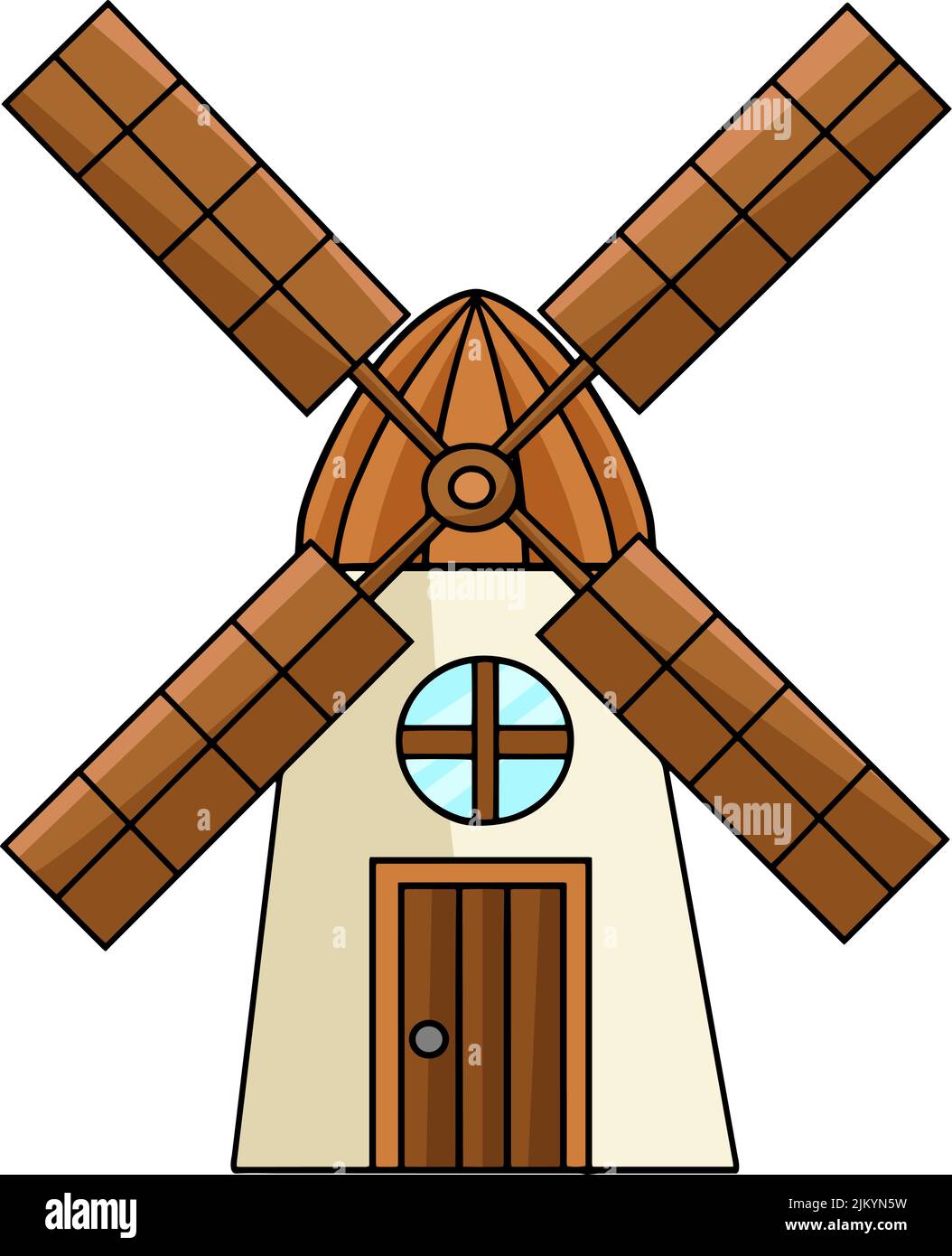 Windmill House Cartoon Colored Clipart Stock Vector Image & Art - Alamy