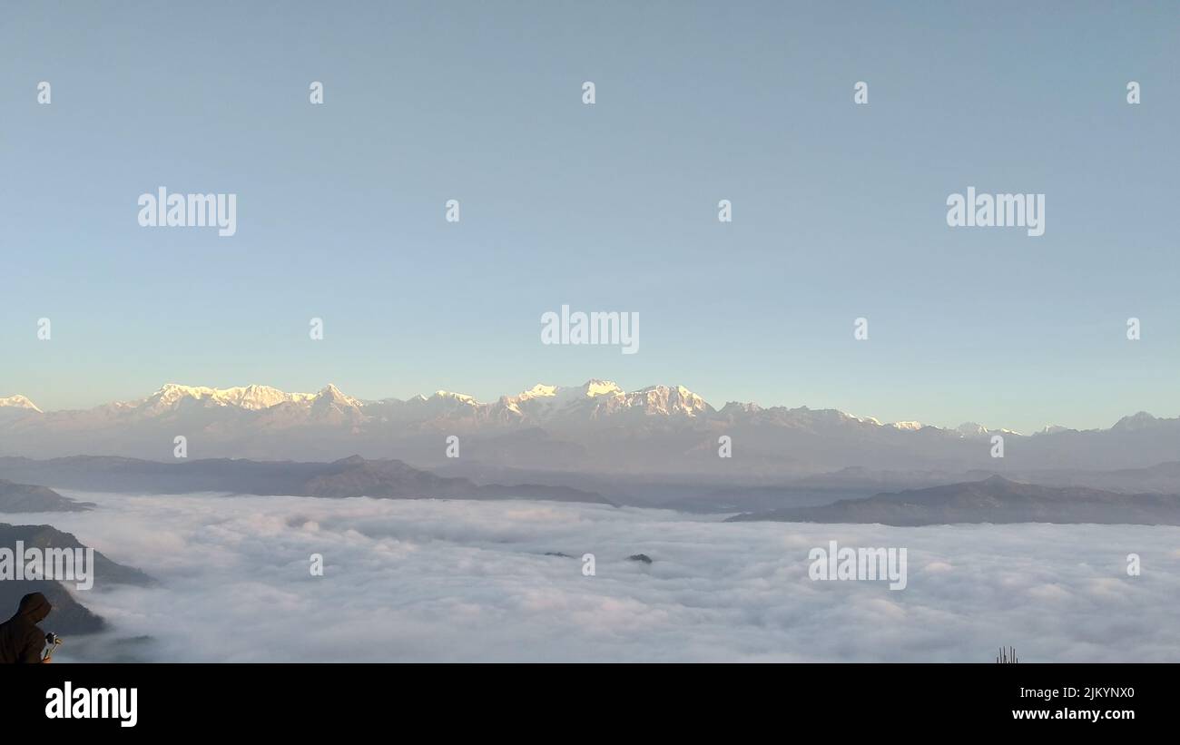 An aerial shot of the Himalayas during the morning Stock Photo - Alamy