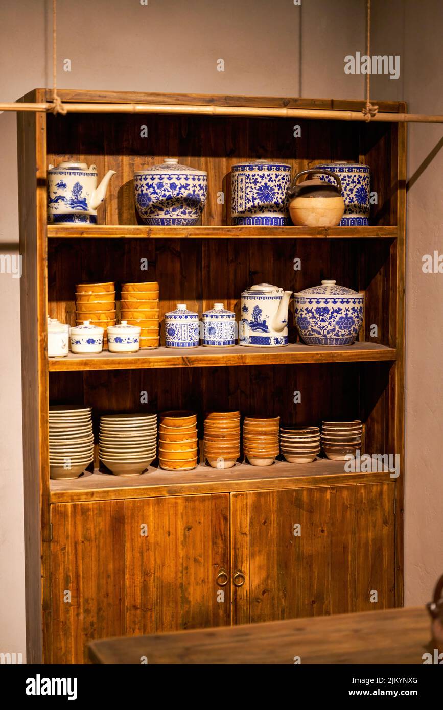 Cutlery rack and cutlery arrangement in traditional Chinese restaurant ...