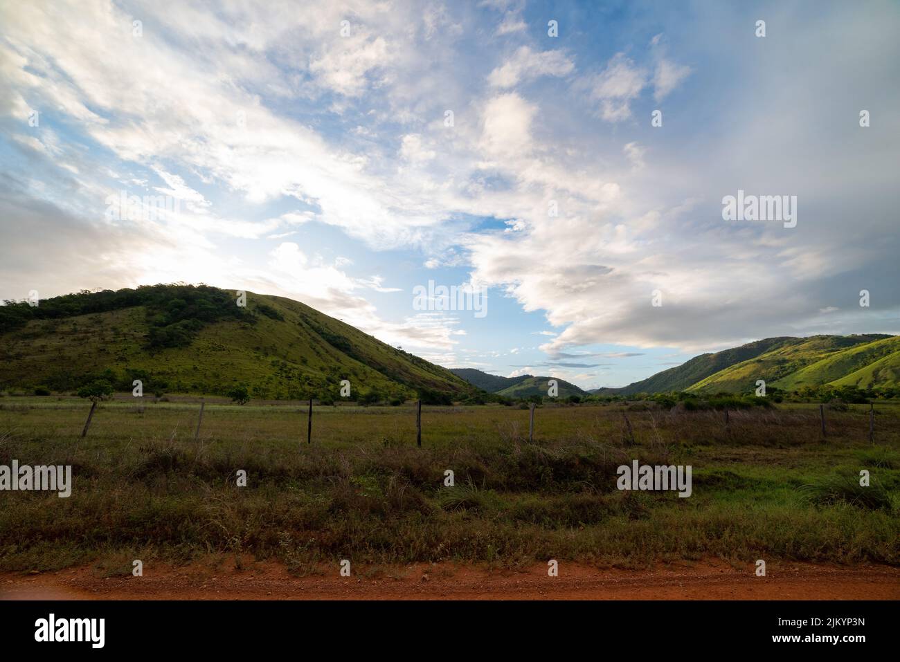 Sunset hilly landscape hi-res stock photography and images - Alamy