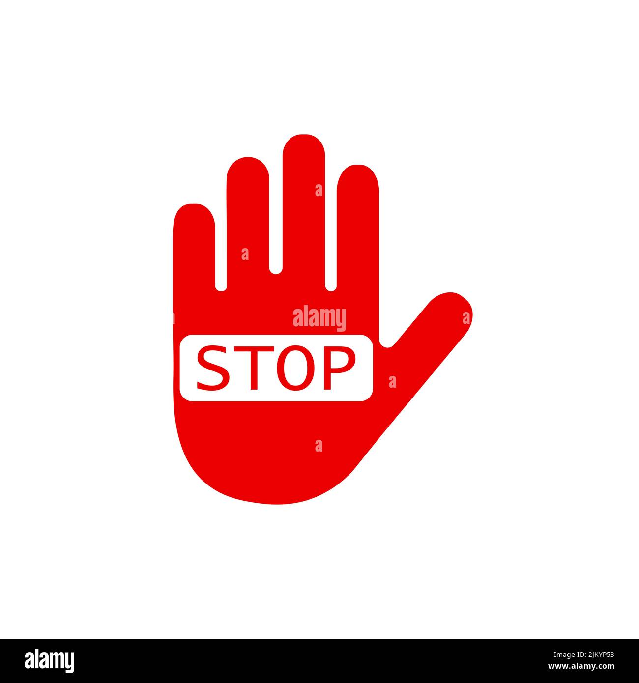 Stop sign with hand. Vector illustration Stock Vector Image & Art - Alamy
