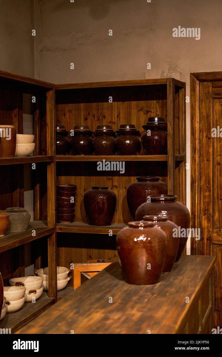 Traditional clay wine jar used for selling wine Stock Photo - Alamy