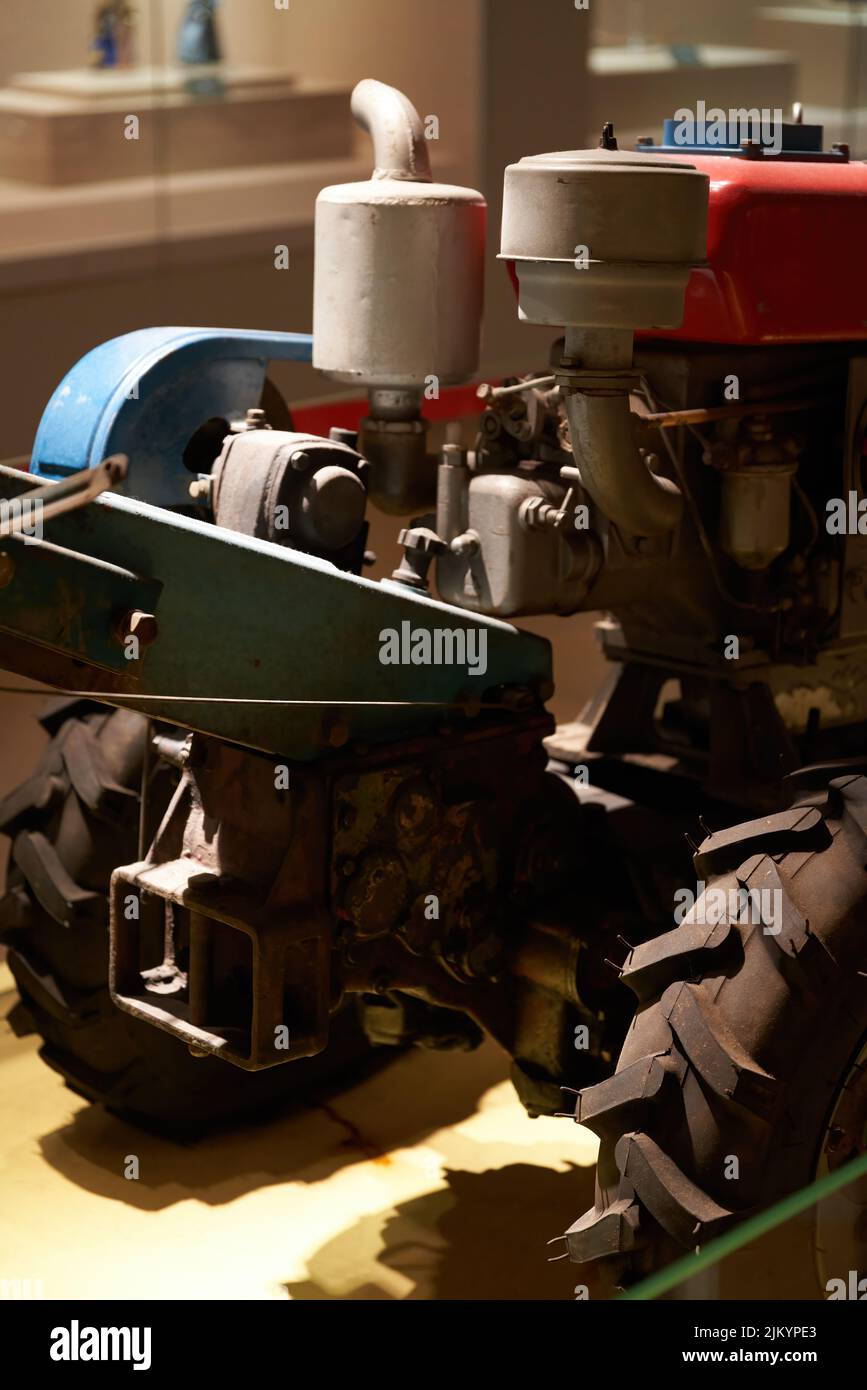 Close-up of an old tractor engine Stock Photo - Alamy