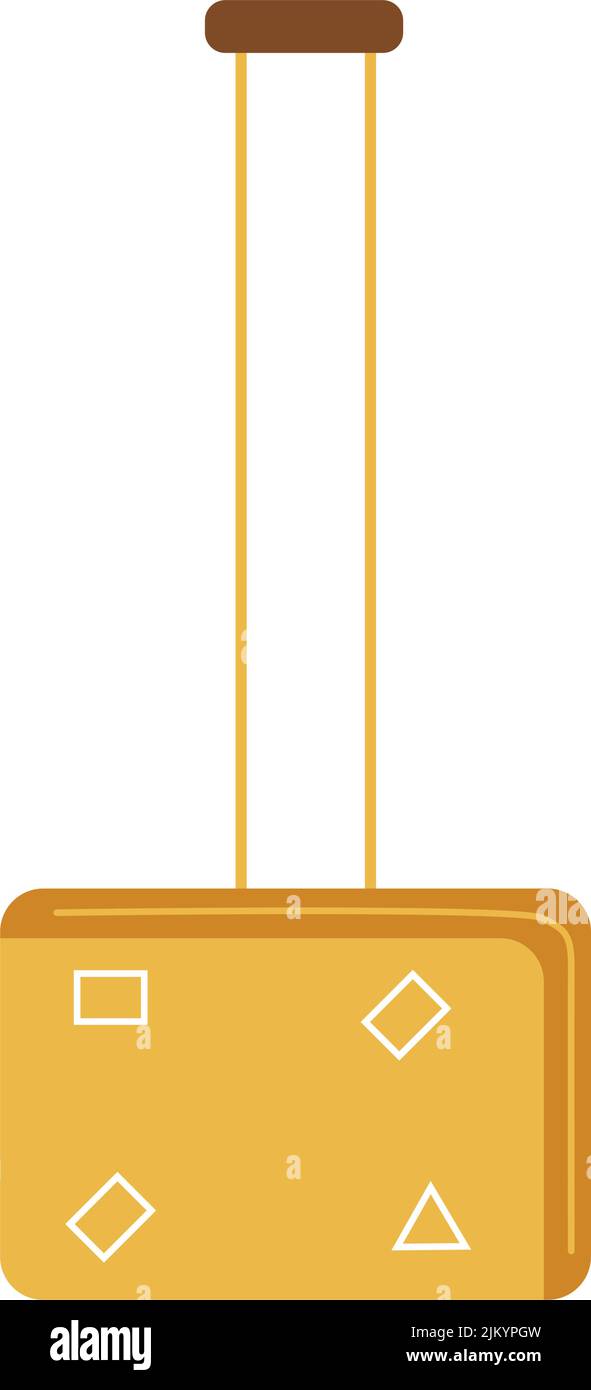 Suitcase with long handle semi flat color vector object Stock Vector ...