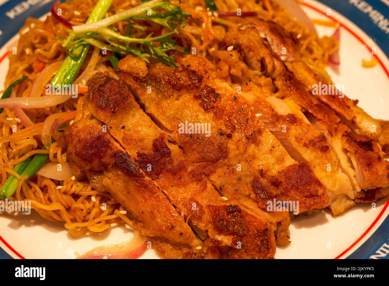 A delicious Hong Kong-style tea restaurant dish, Fried Chicken Chop ...