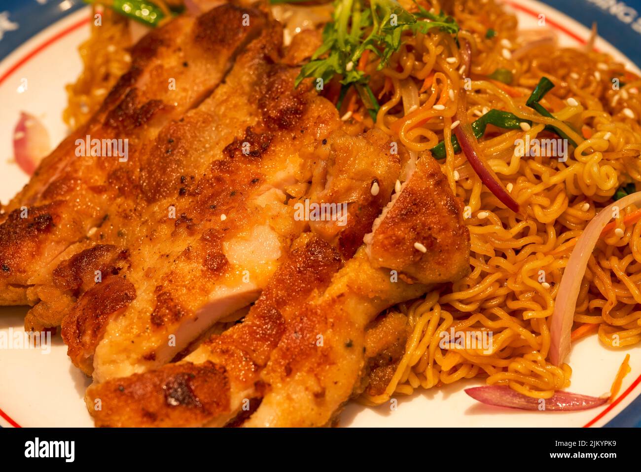 A delicious Hong Kong-style tea restaurant dish, Fried Chicken Chop ...