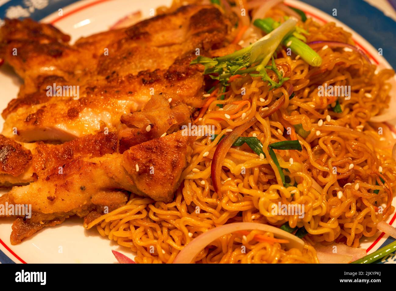 A delicious Hong Kong-style tea restaurant dish, Fried Chicken Chop ...