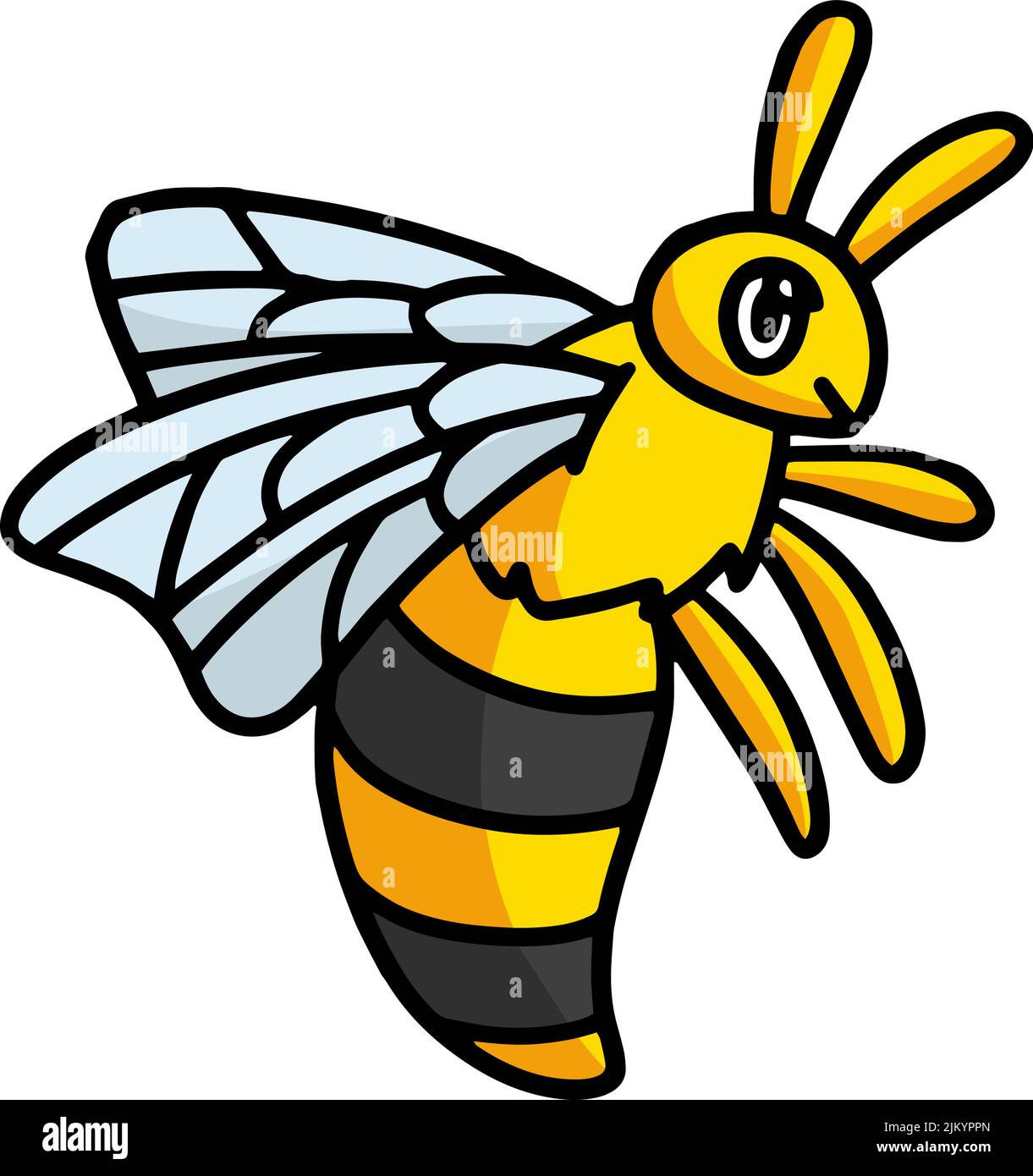 Bee Animal Cartoon Colored Clipart Illustration Stock Vector Image ...