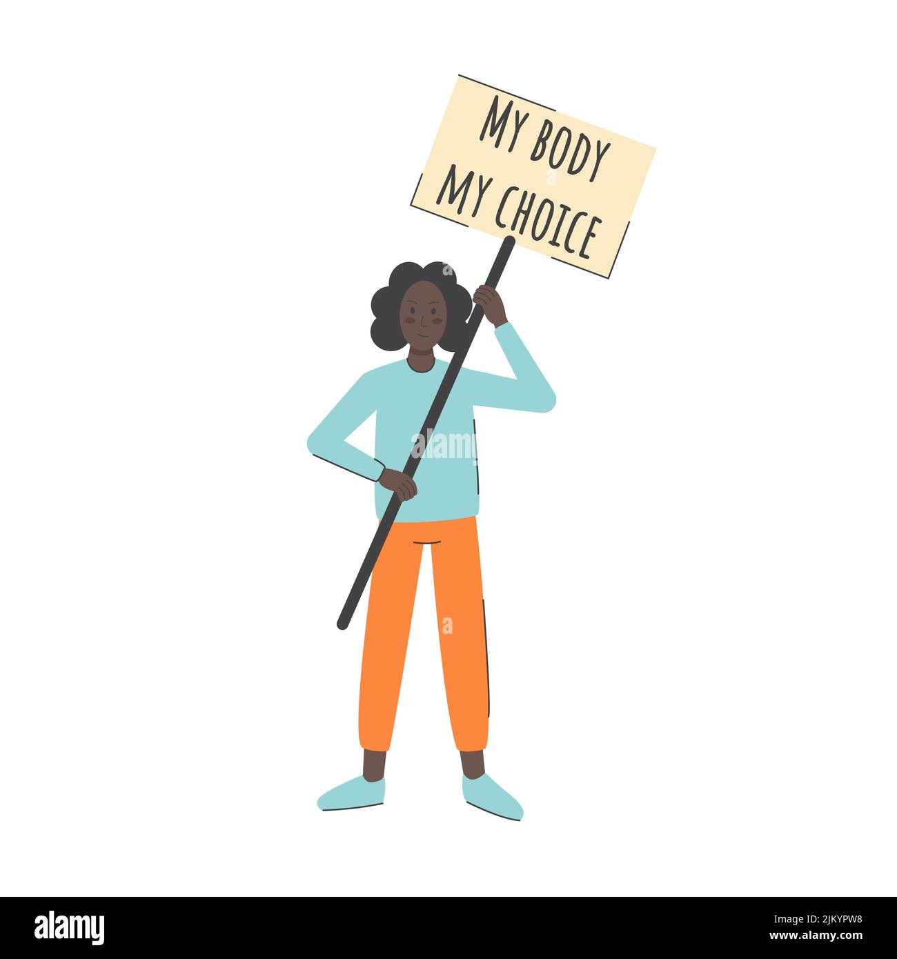 My body my choice poster in hands black woman Stock Vector Image & Art ...