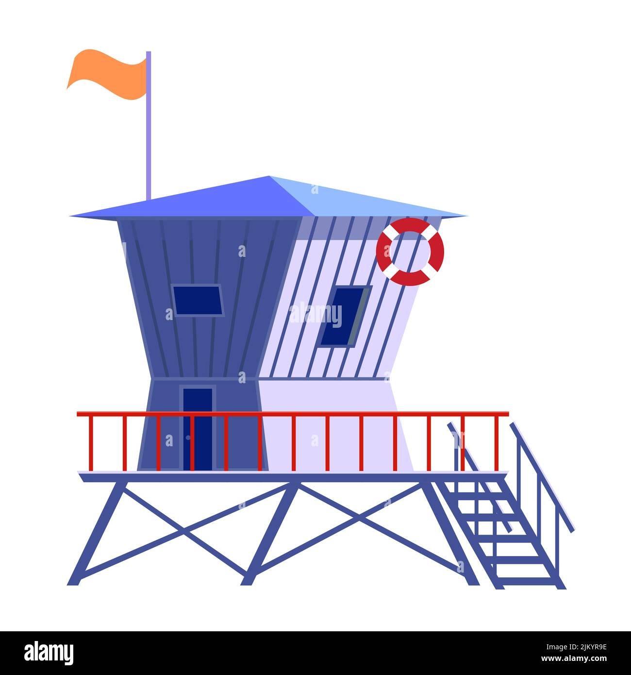 Lifeguard Tower icon. Station building illustration isolated Stock ...