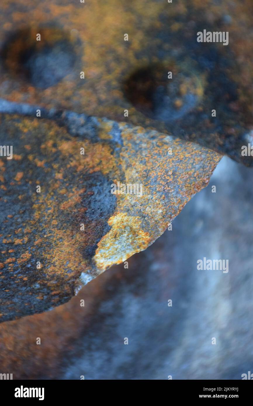 A section of a rusted steel plate Stock Photo - Alamy