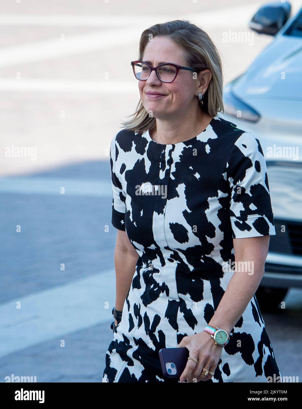 United States Senator Kyrsten Sinema (Democrat of Arizona) arrives for ...
