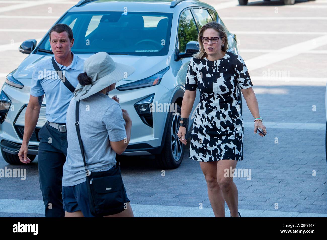 United States Senator Kyrsten Sinema (Democrat of Arizona) arrives for ...