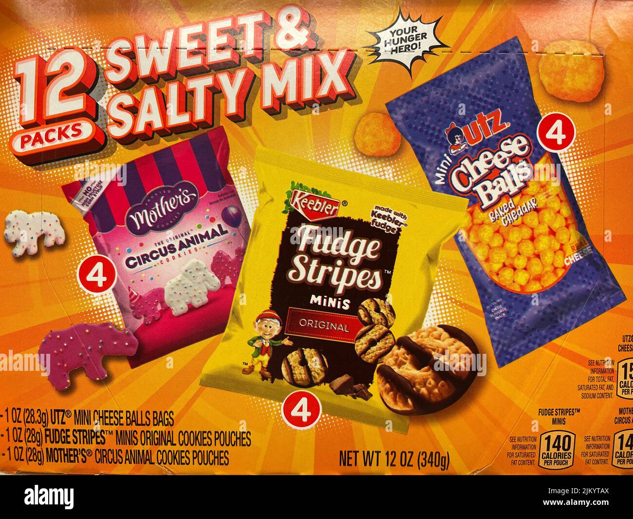 Grovetown, Ga USA - 04 20 22: Retail store products sweet and salty ...