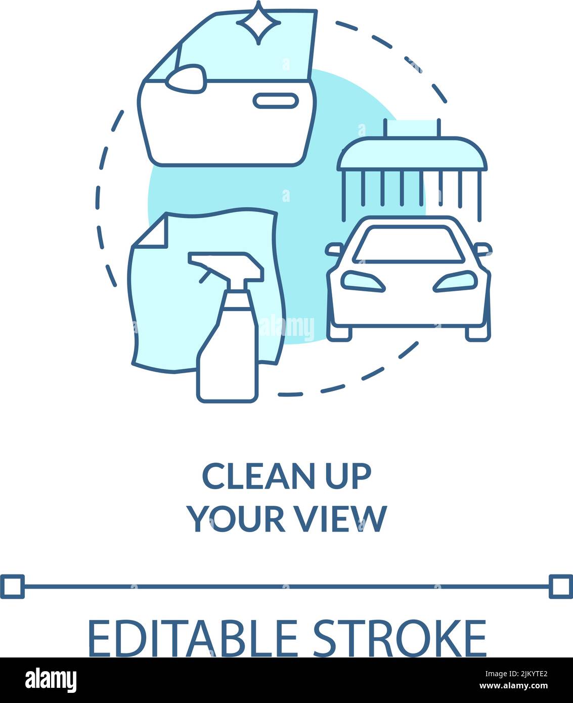 Clean up your view turquoise concept icon Stock Vector Image & Art - Alamy