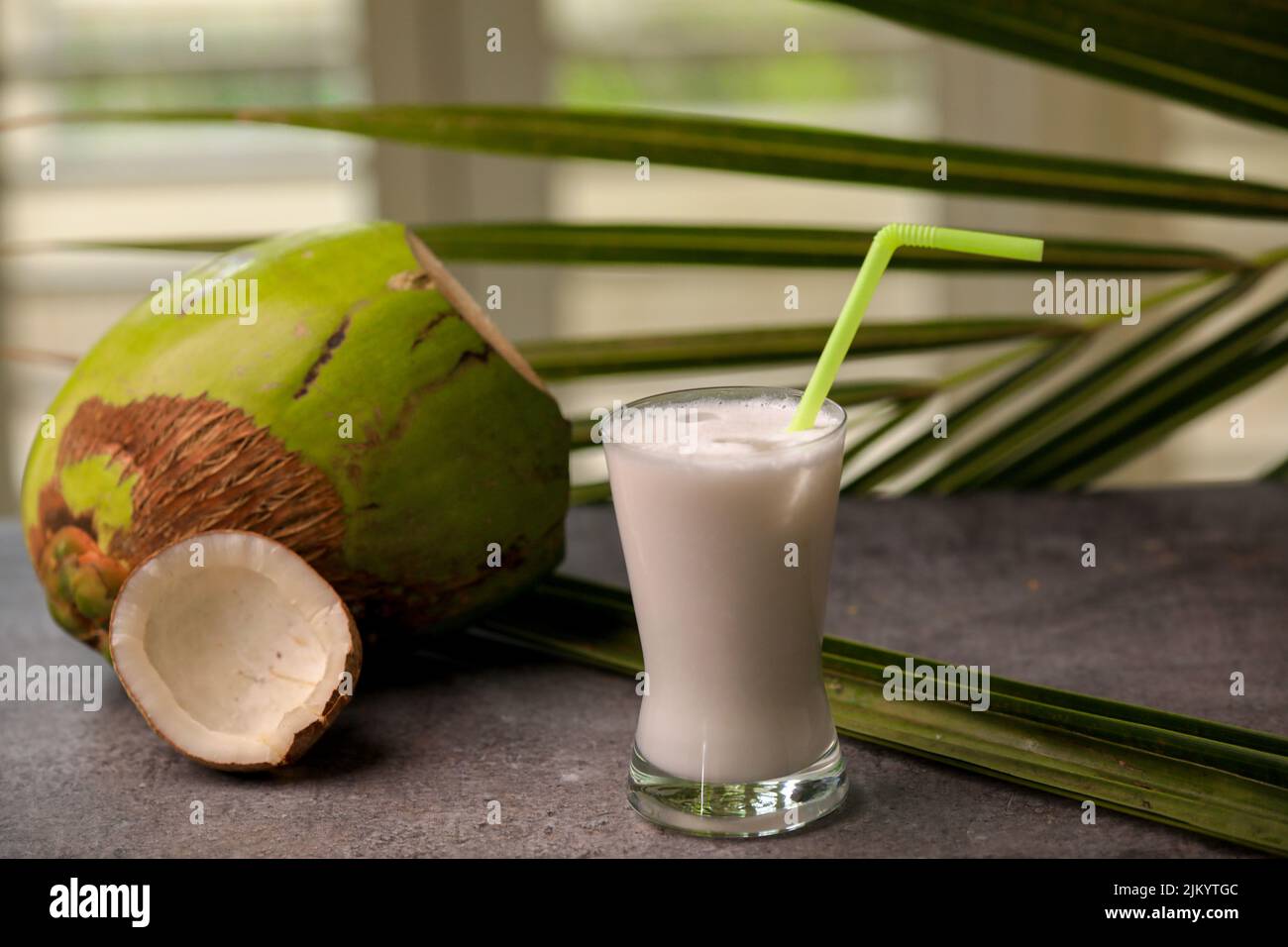 coconut juice summer cool drinks Stock Photo - Alamy