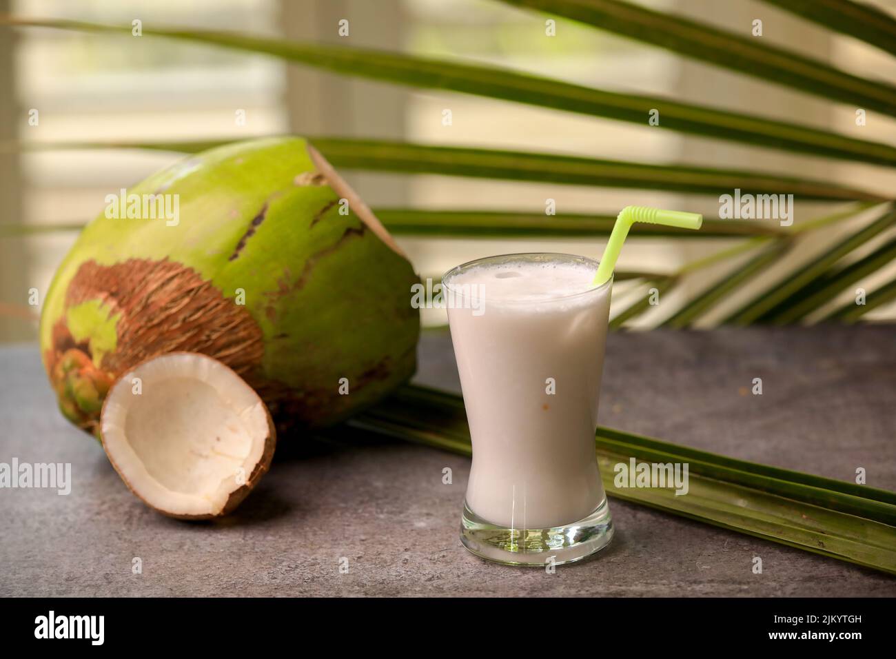 coconut juice summer cool drinks Stock Photo - Alamy