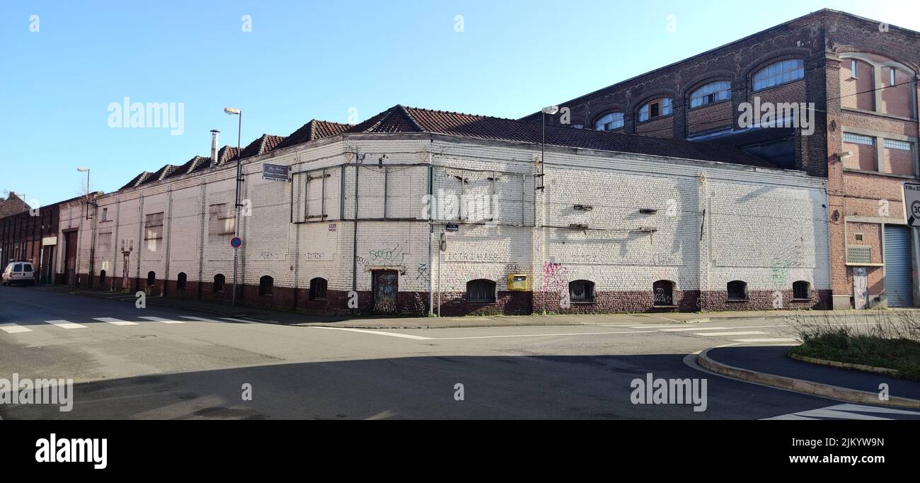 An industrial buildings in the street at daytime Stock Photo - Alamy