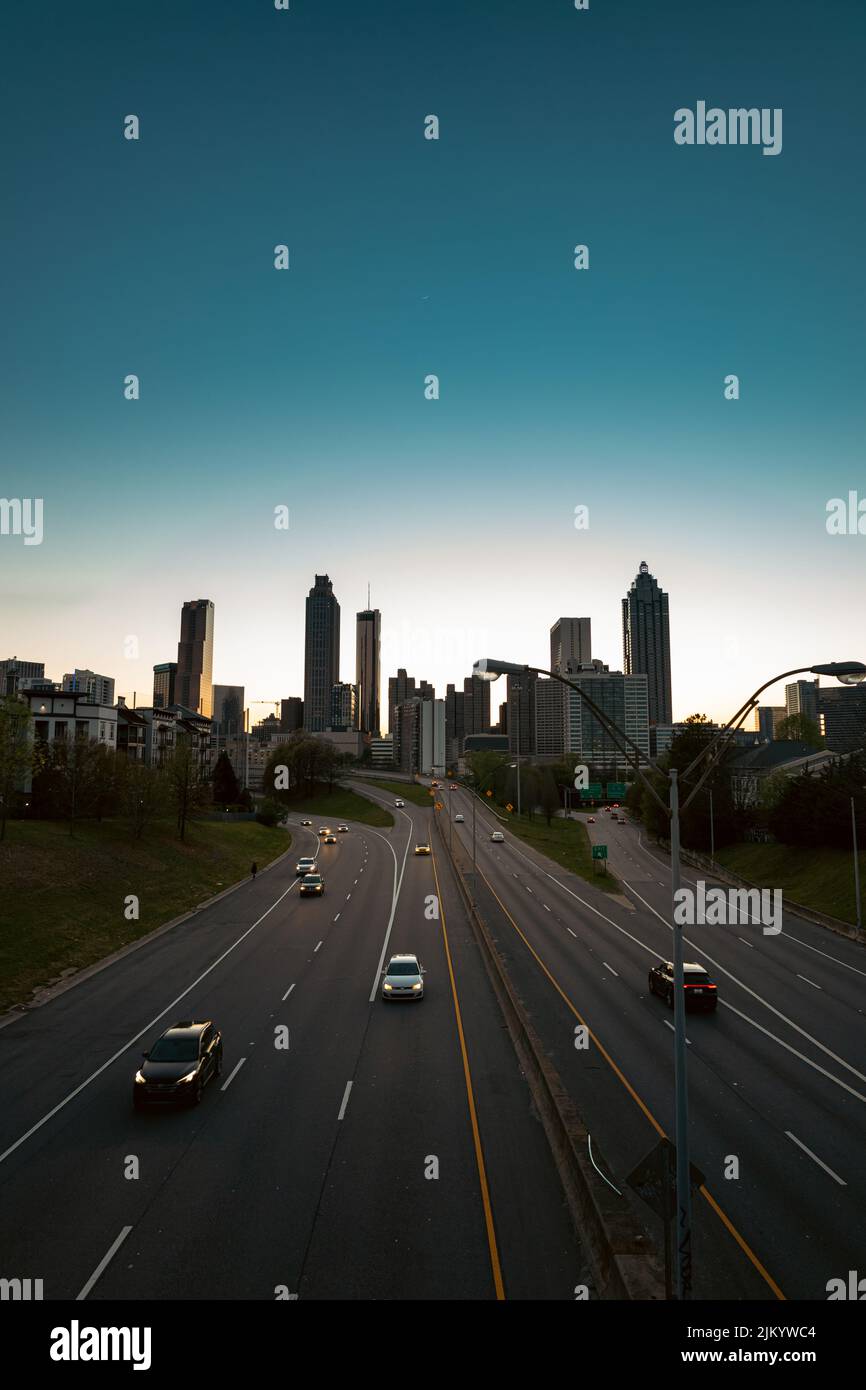 Atlanta georgia sunset skyline hi-res stock photography and images - Alamy