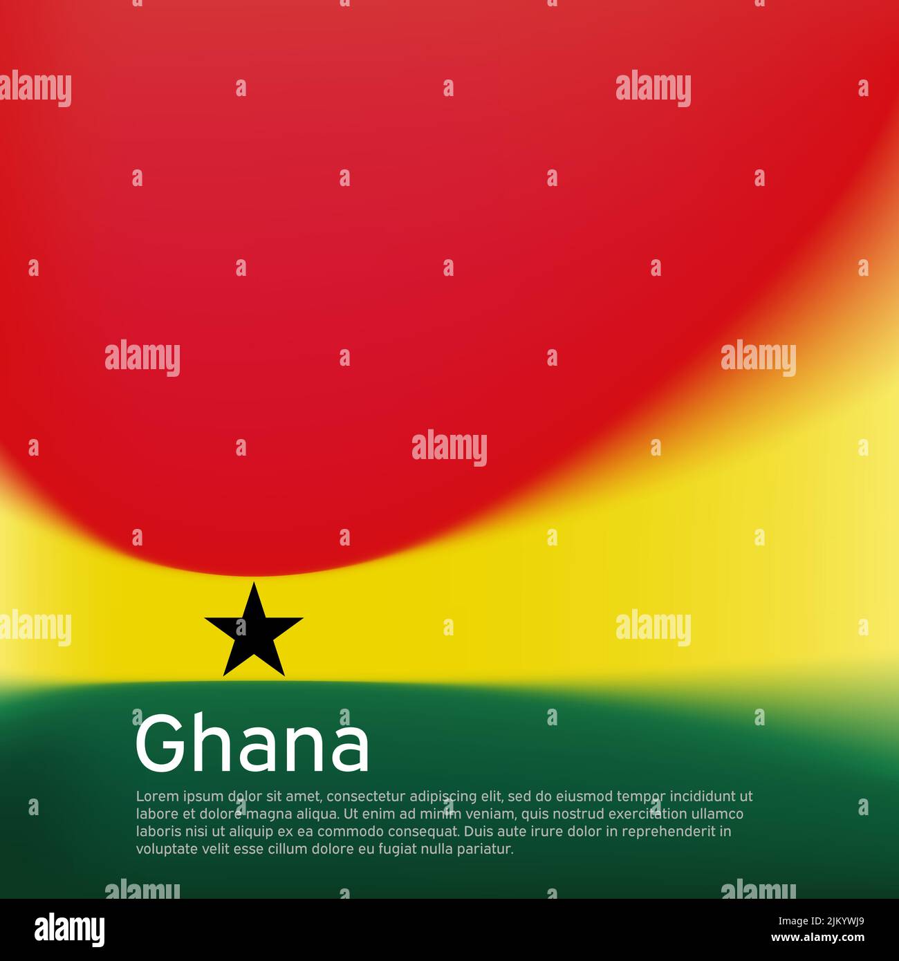 Ghana flag background. Blurred pattern in the colors of the ghanaian ...